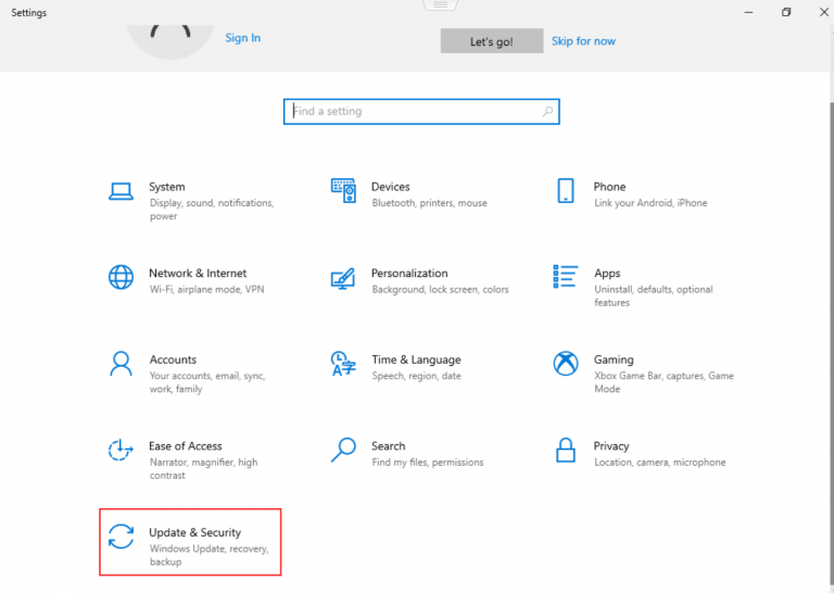 Restoring factory settings on Windows 10 systems