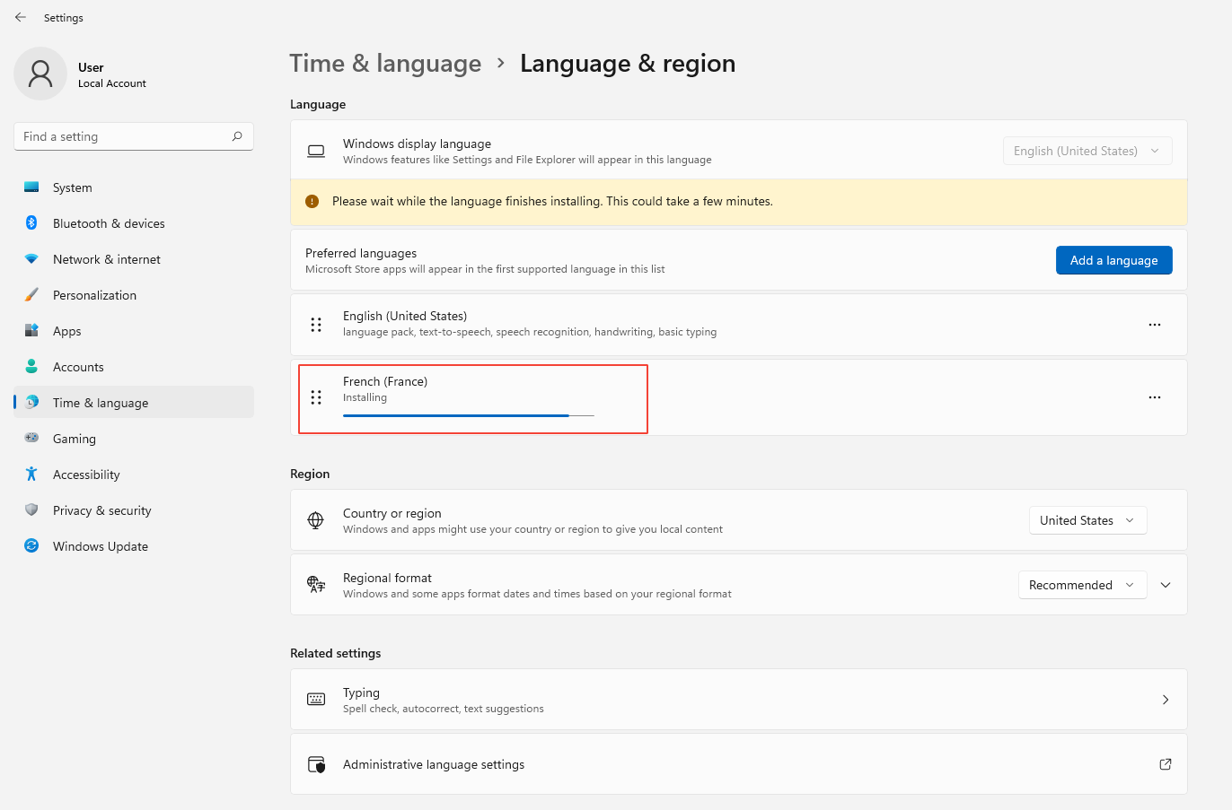 How to Change Language in Windows 11 English System